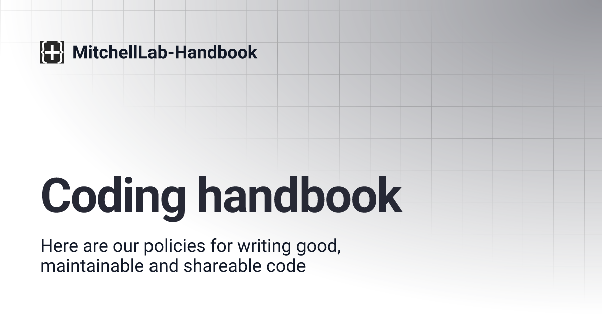 Coding handbook | MitchellLab-Handbook